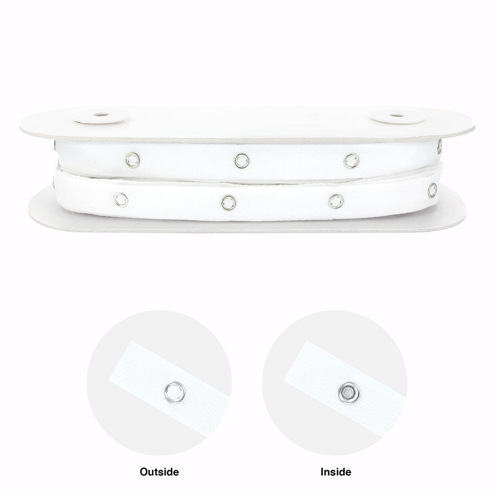 UNIQUE Metal Snaps Tape – 18mm x 10m (3/4" x 11 yd) – White – Craftables