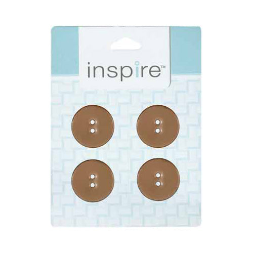 INSPIRE 2-Hole Button – 23 mm (7/8″) – 4 Count – Coconut – Craftables